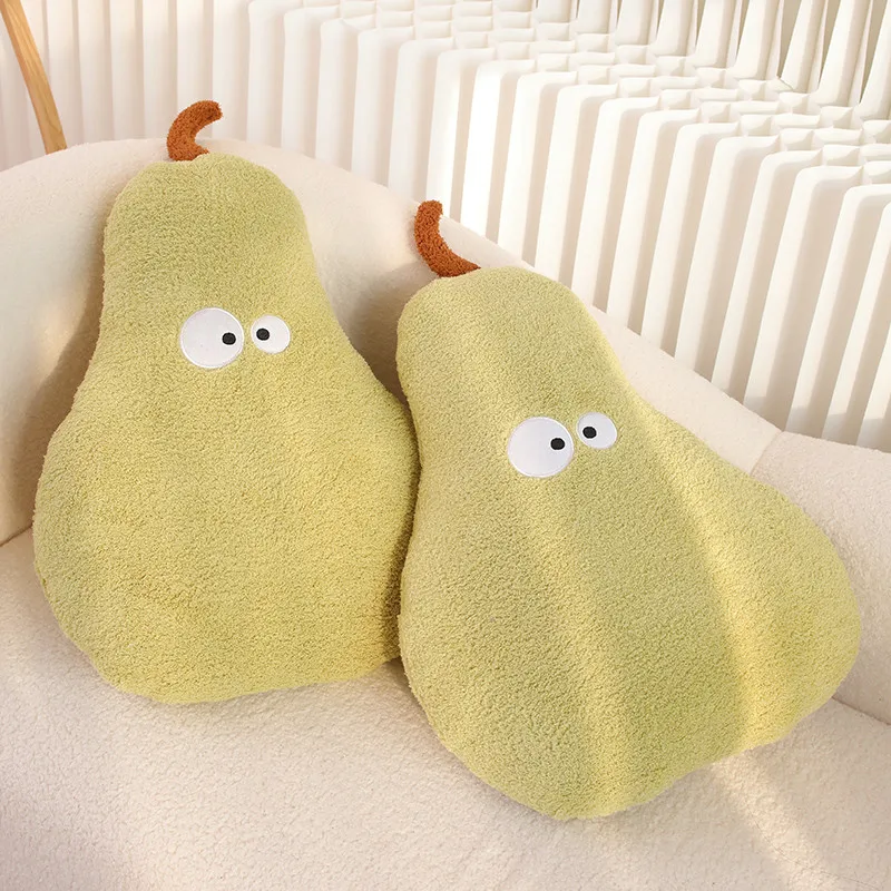 66x40cm-Two-Eyes-Green-Pear-Plush-Pillow-Stuffed-Funny-Emotion-Fruit ...