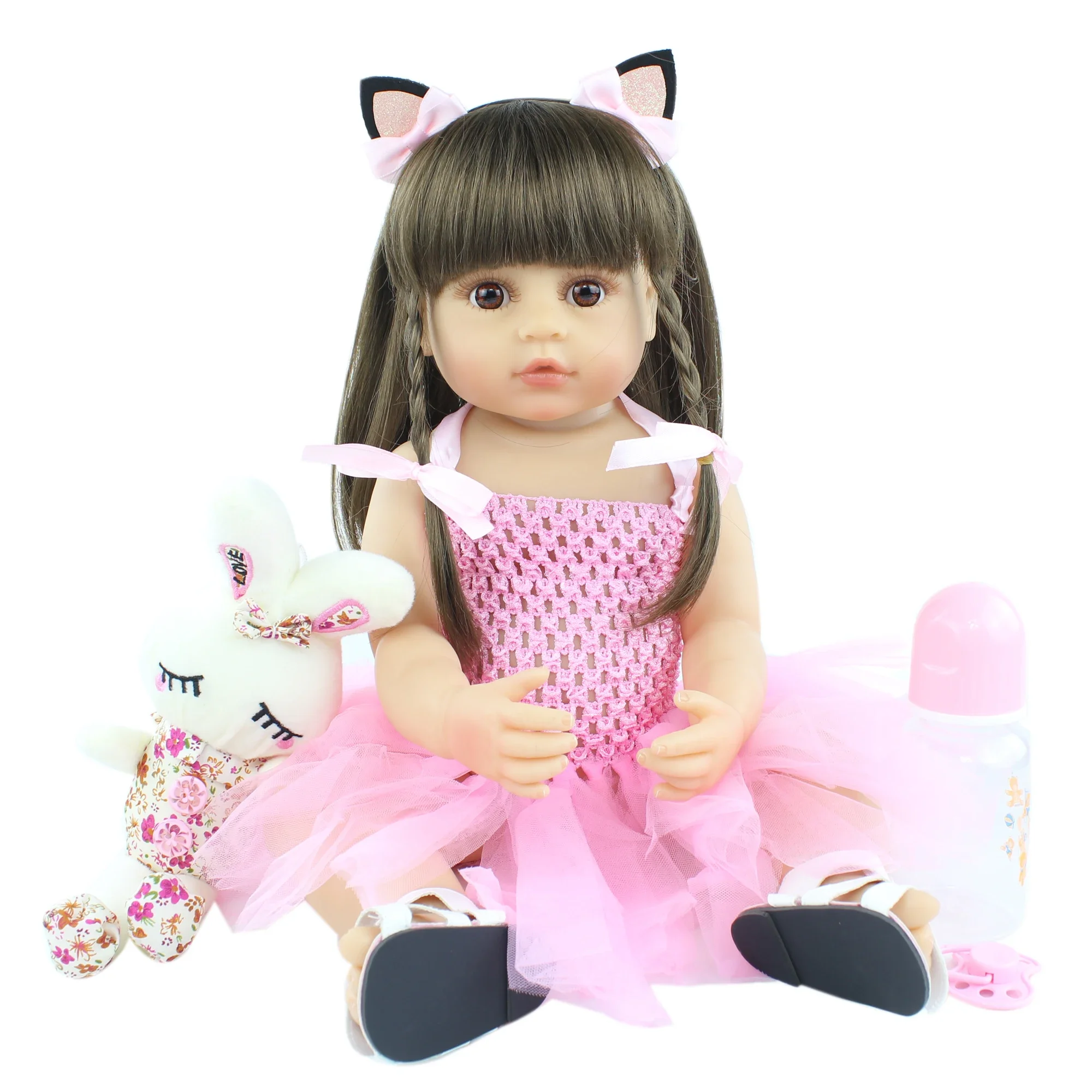 Lifelike-55cm-Full-Body-Vinyl-Reborn-Doll-Newborn-Princess-Toddler ...