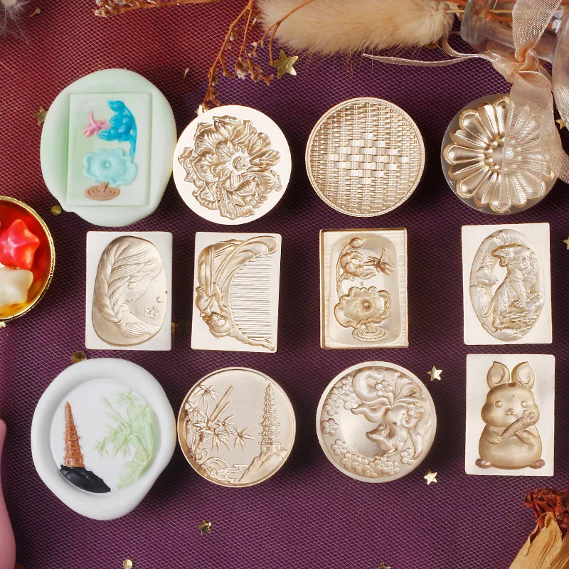 Cute-Radish-Rabbit-Flame-Seal-Relief-Animal-and-Plant-Seal-Head-Multi ...