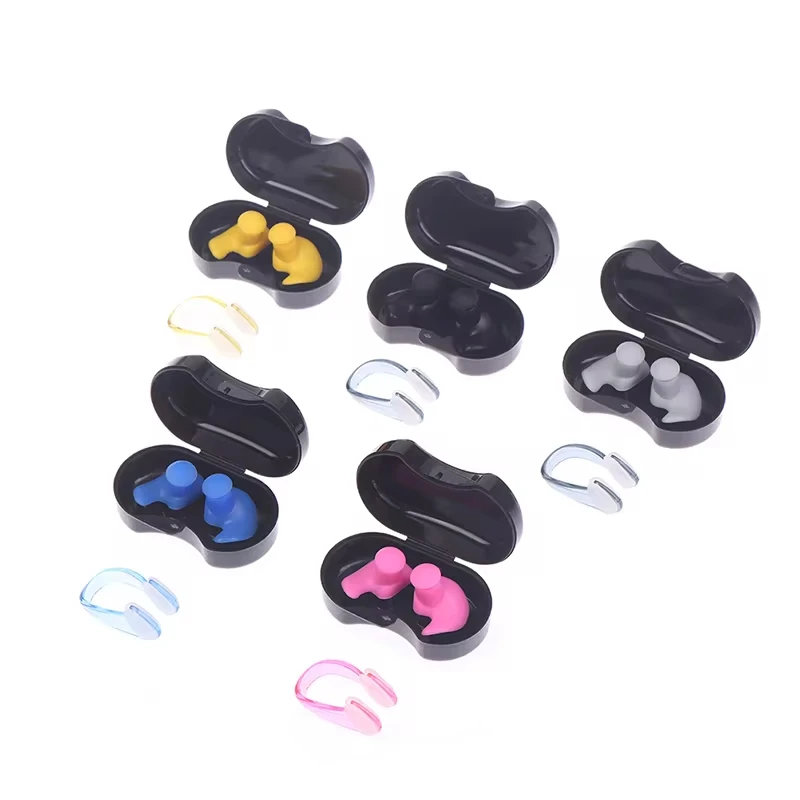 DIZETION-Summer-Swimming-Earplugs-Nose-Clip-Silicone-Waterproof-Diving ...