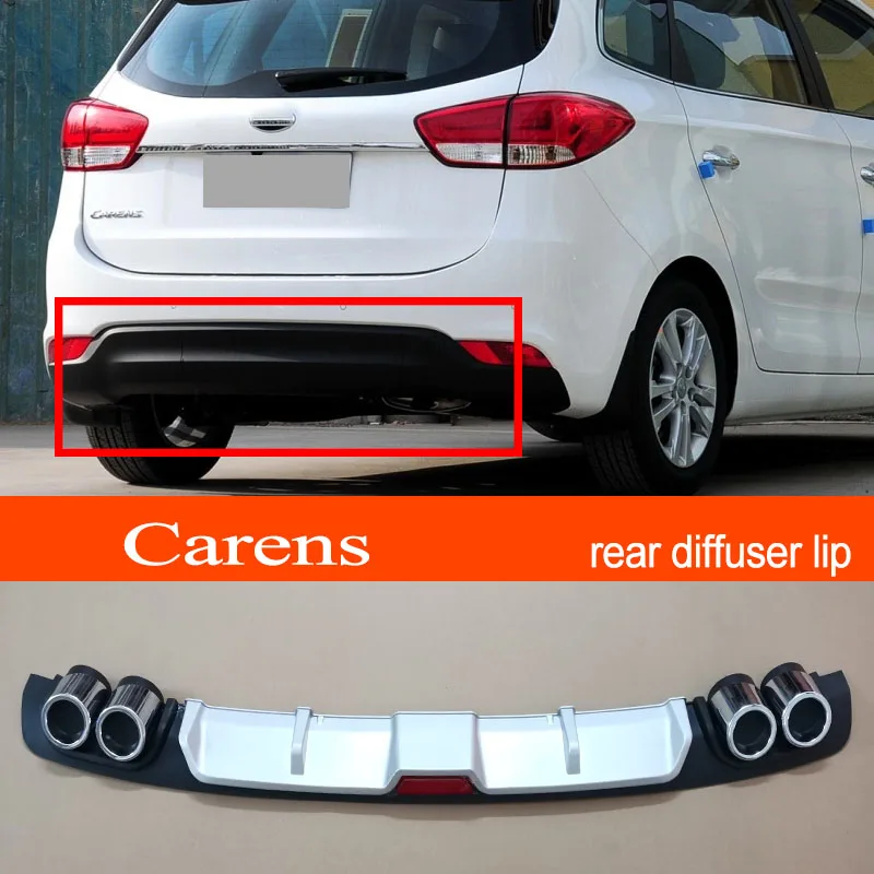 Carens-ABS-Plastic-Material-Black-Silver-Auto-Car-Rear-Bumper-Rear ...