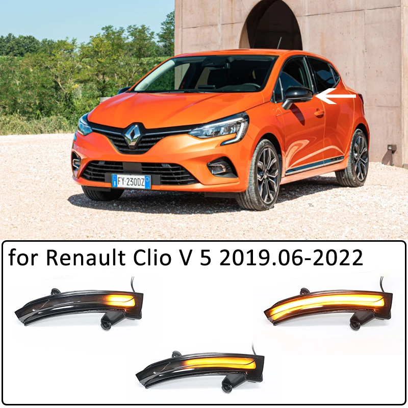 For-Renault-Clio-V-Lutecia-5-2019-06-2022-Dynamic-LED-Side-Mirror-Turn ...