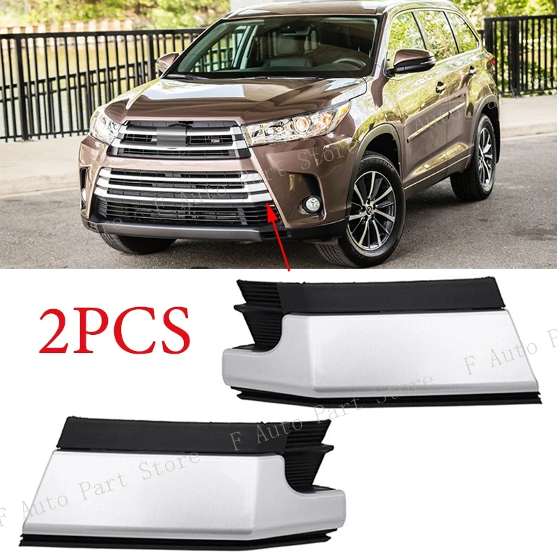2PCS-For-Toyota-Highlander-2017-2018-2019-Car-Front-Bumper-Tow-Hook ...