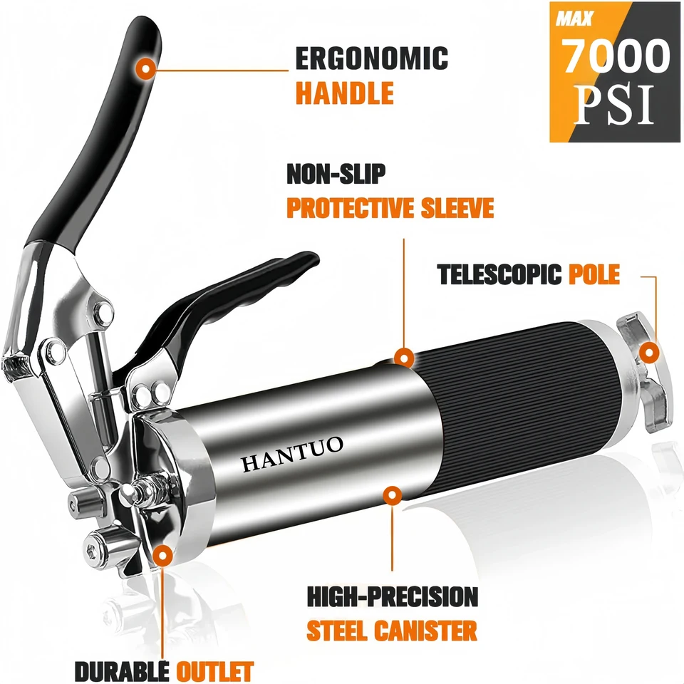 Salt Gun Thorstone Grease Gun Kit, 7000PSI Heavy Duty Pistol Grip ...