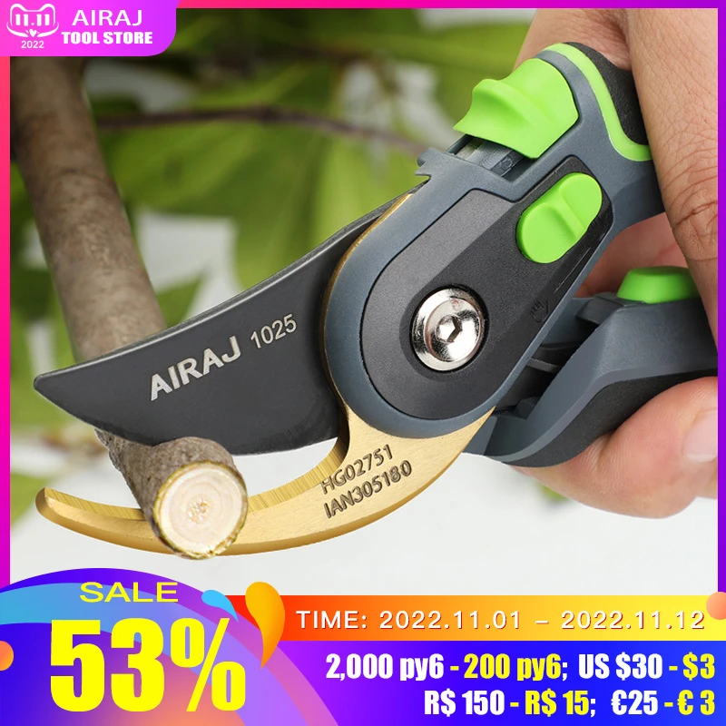 Airaj Gardening Pruning Shears, Which Can Cut Branches Of 24mm Diameter, Fruit Trees, Flowers ...