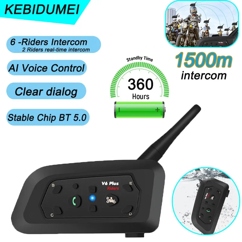 Kebidumei-V6-PLUS-Motorcycle-Bluetooth-Helmet-Intercom-Headset-Noise ...