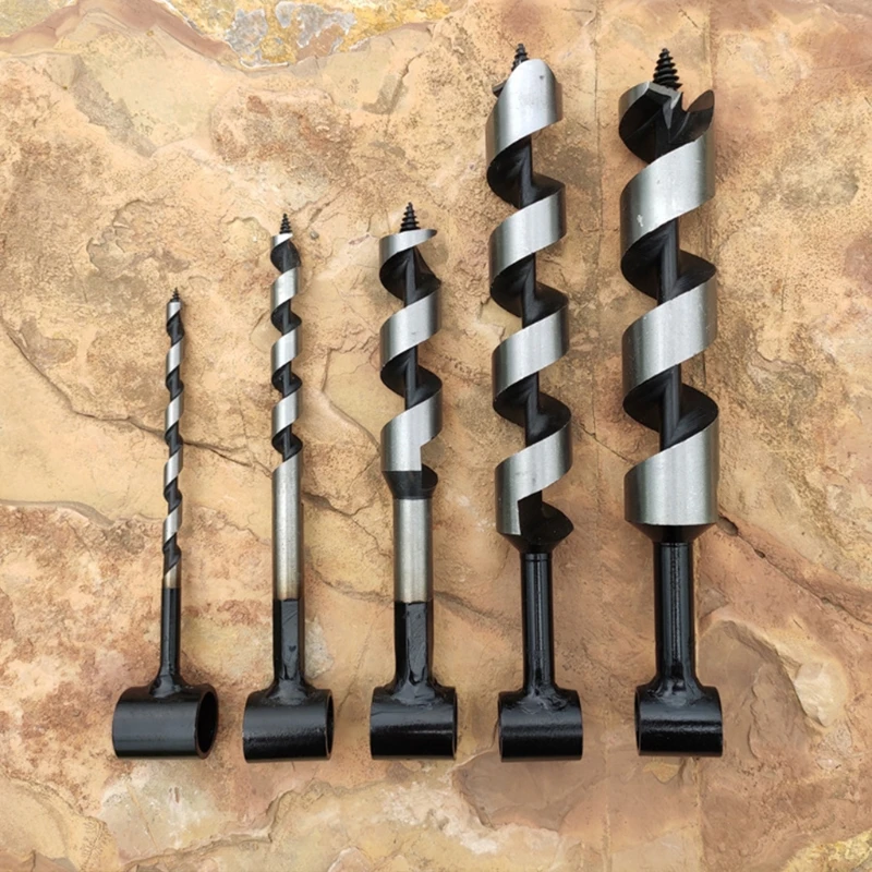10-20-25-30mm-Auger-Bit-Set-High-Carbon-Steel-For-Drilling-Woods ...