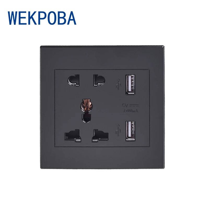 Wekpoba Wall Power Brazil Socket Plug Universal 5 Hole Electrical ...