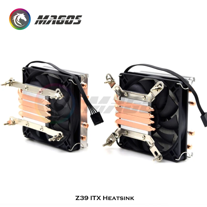 CPU Cooler for Mini ITX Case Ultra thin Z39 4 HeatPipe CPU Radiator ...