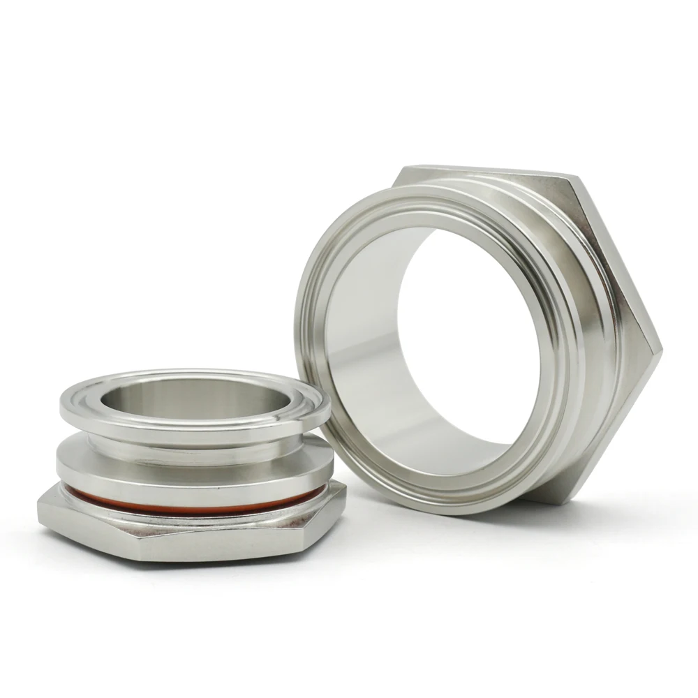 Weldless Bulkhead SS304 Stainless Steel 1.5 “ 2 ” Compression Joint ...