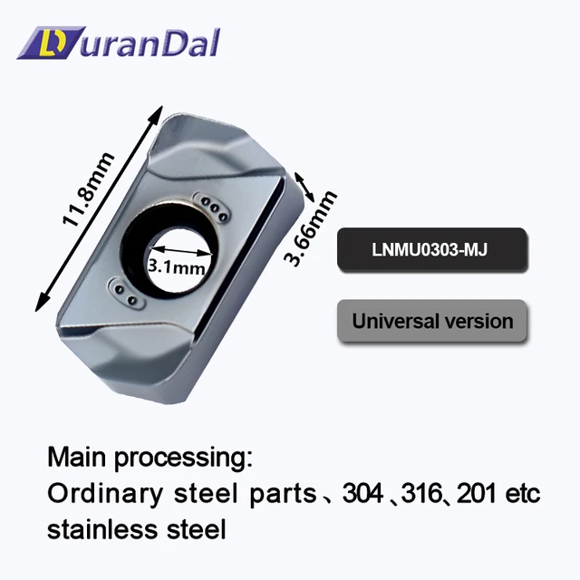 LNMU0303 MJ LP1010 Carbide Insert 10pcs Lathe Turning Plate CNC Machine ...
