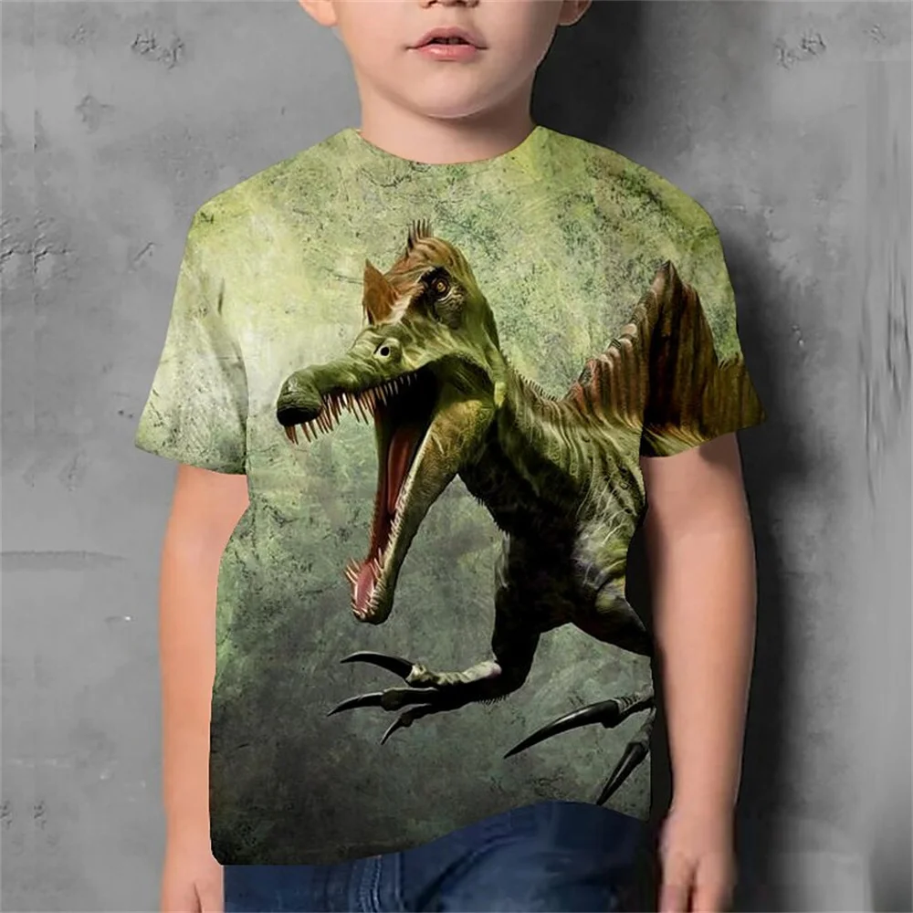 2024 Kids Clothes Dinosaur Graphic T Shirts Children Clothes T-Shirt ...