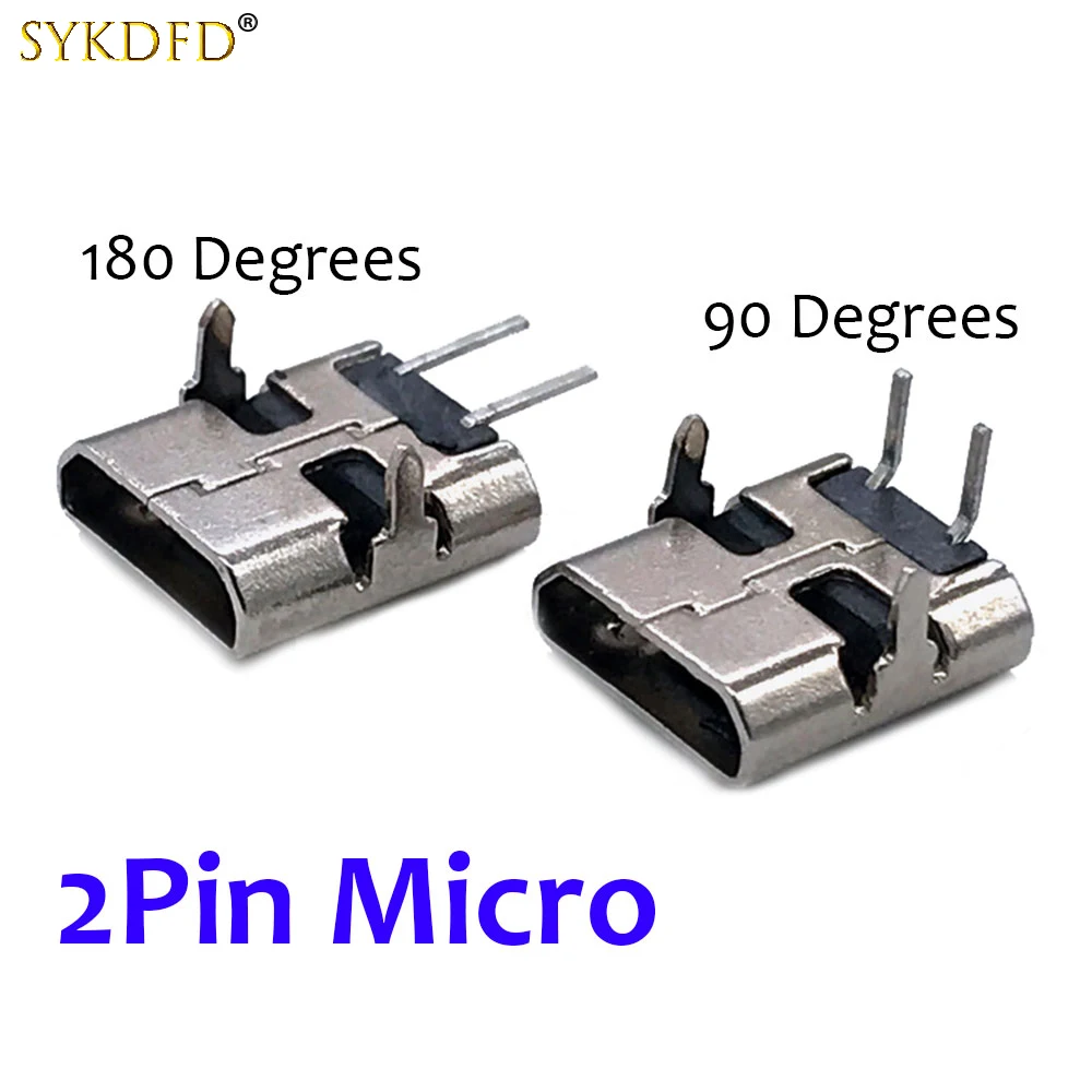 10pcs Micro USB 2.0 2Pin DIP & 2Pin SMT Socket Female Power Jack ...