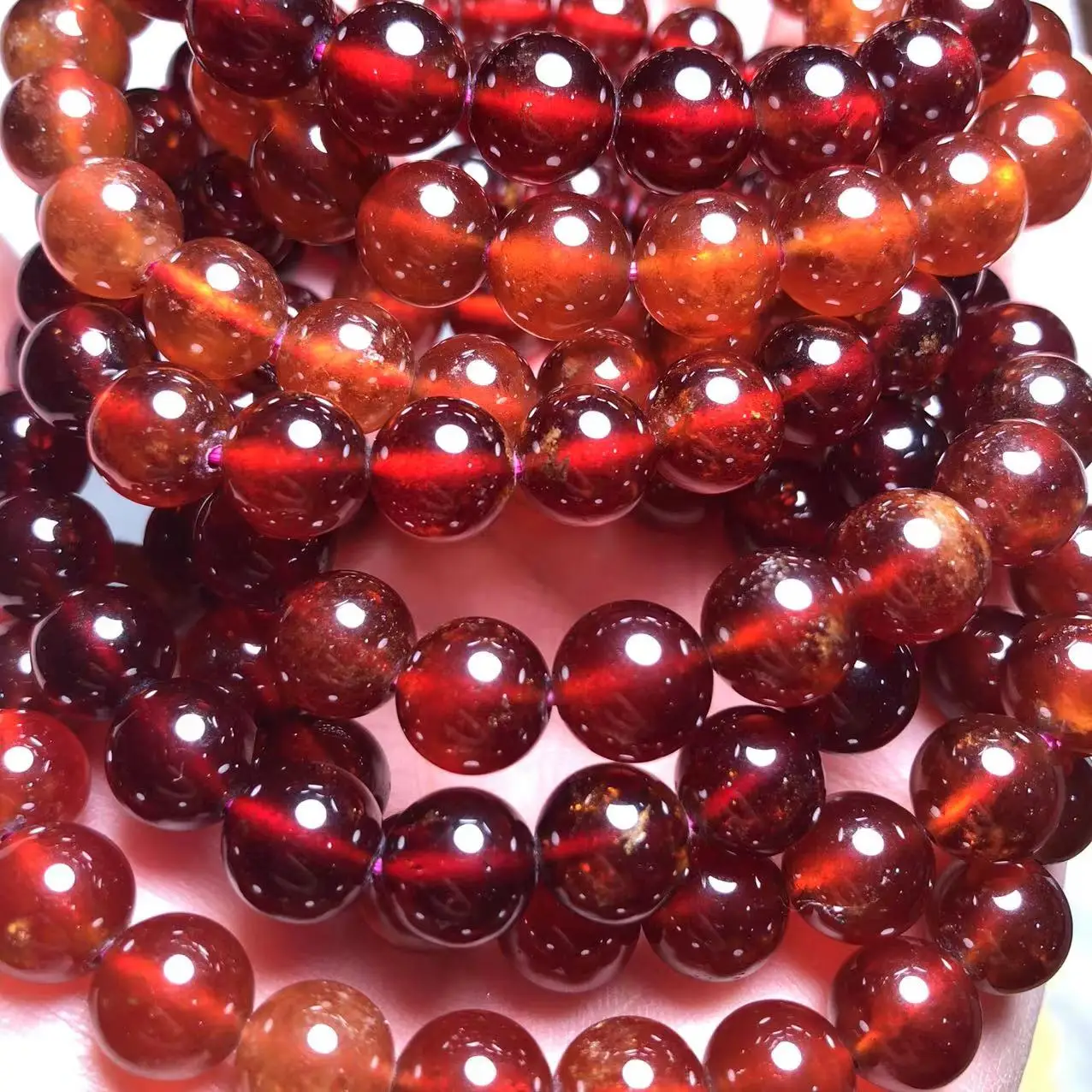 Meihan-Natural-AA-Pyrope-Orange-Garnet-Smooth-Round-Loose-Beads-For ...