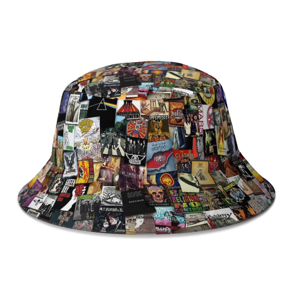 In One Place Rock Hip Hop Bucket Hat For Women Men Teenager Foldable ...