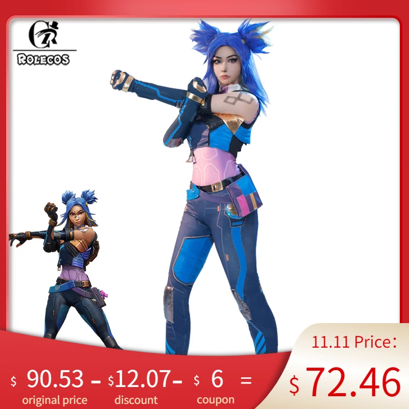 ROLECOS Disfraz de Neón del Videojuego Valorant, Conjunto Completo de ...