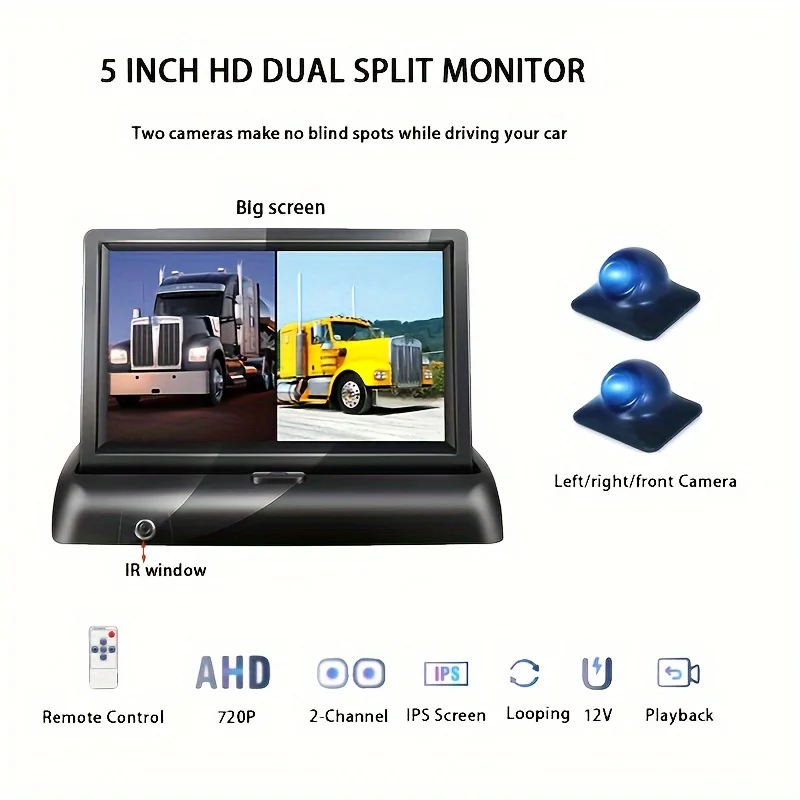 5-inch-Big-Foldable-Screen-DVR-Monitor-Backup-Camera-Car-Rear-View ...
