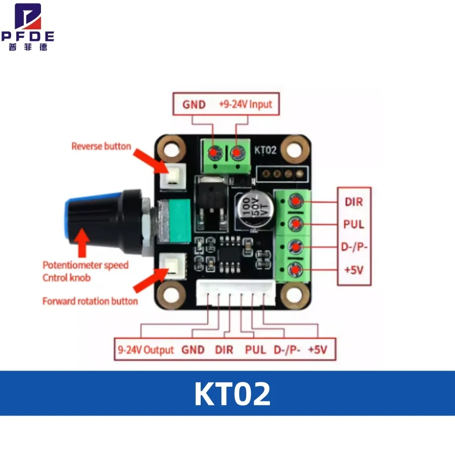 KT02 Stepper servo Motor controller, pulse generator, knob rotation ...