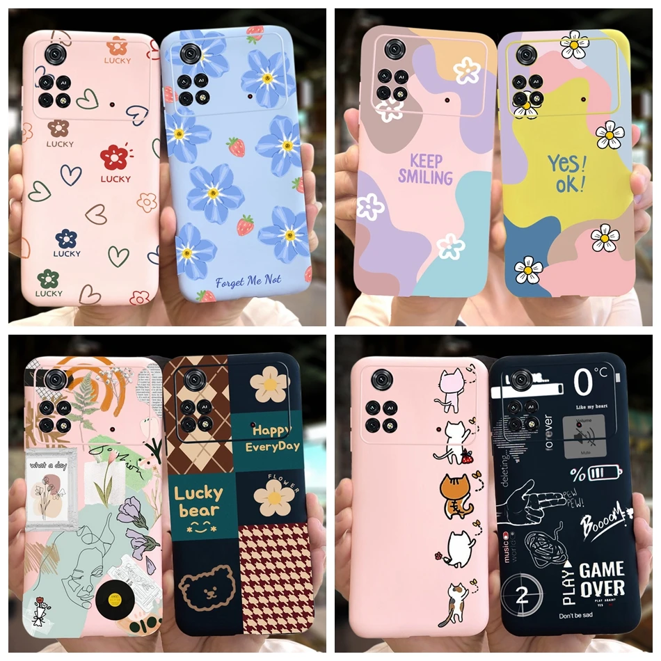 For-Xiaomi-Poco-M4-Pro-Phone-Case-Cute-Cartoon-Macaroon-Silicon-Soft ...