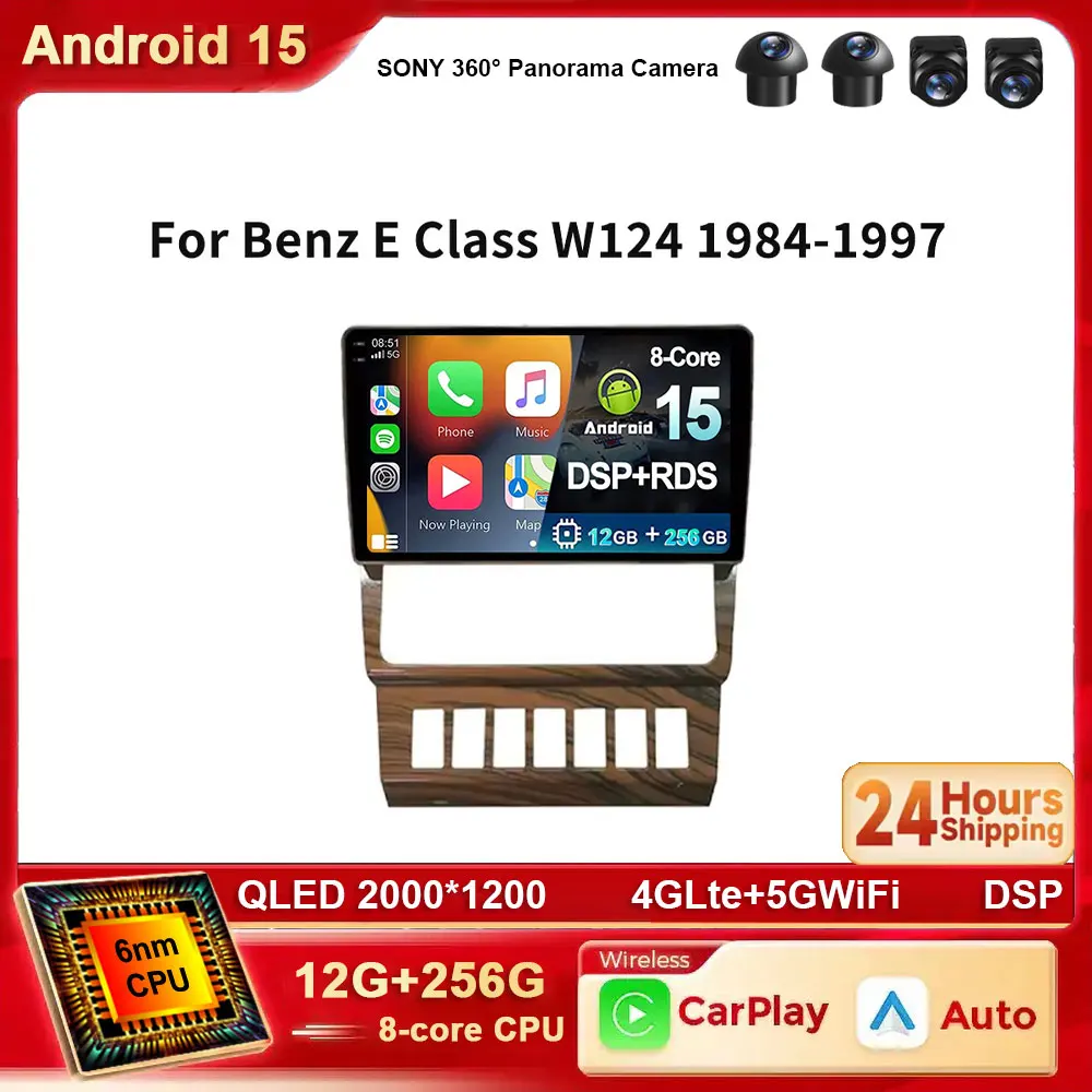 Android 15 para Mercedes Benz Clase E W124 1986-1995 2K QLED Radio de ...
