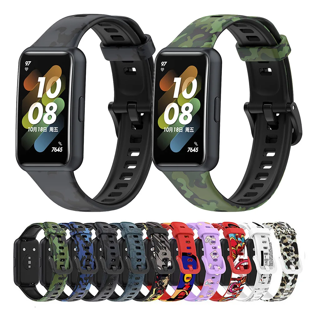 Printed-TPU-Wristband-Strap-For-Huawei-Band-7-Bracelet-Watchband ...