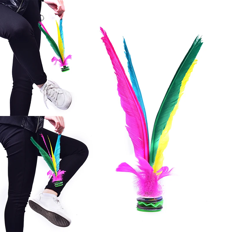 Color-Feather-Shuttlecock-Chinese-Jianzi-Foot-Kick-Shuttlecock-Fitness ...