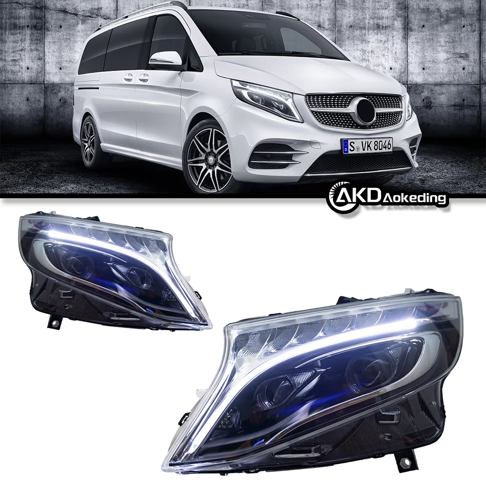2-PCS-Car-Goods-For-Benz-VITO-V-Class-Metris-2015-2019-Head-lamp-LED ...