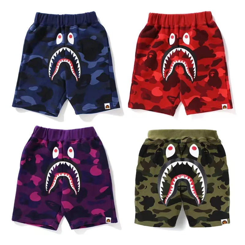 2023-New-Fashion-Men-s-Bapes-Shark-Camo-Shorts-3D-Printed-Youth-Couple ...