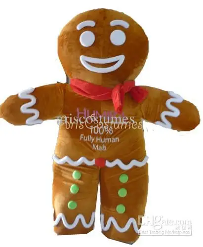 New-Adult-Hot-Sale-Popular-Gingerbread-Man-Fancy-Cartoon-Mascot-Costume ...