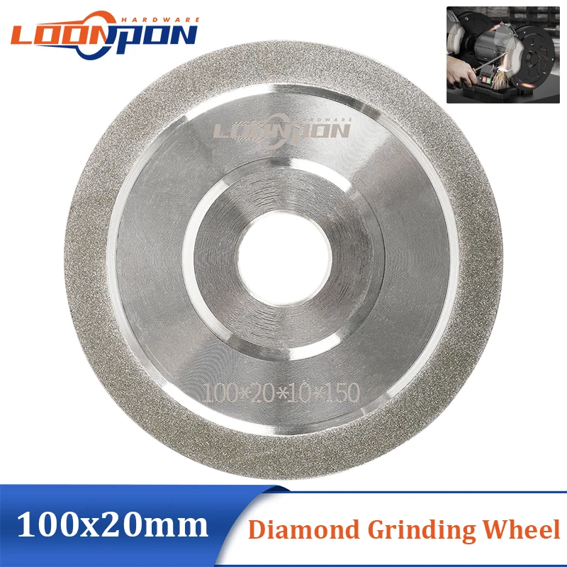 100mm-Diamond-Grinding-Wheel-Electroplated-Abrasive-Disc-Flat-for ...