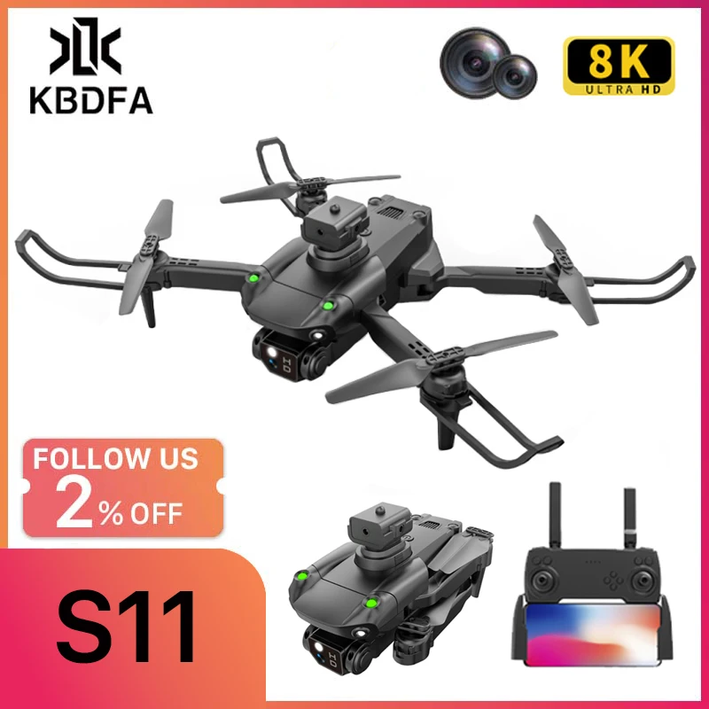 KBDFA 신형 S11 프로페셔널 드론 카메라 HD 4K K998 비전 장애물 회피 브러시리스 모터 GPS 5G 와이파이 FPV ...