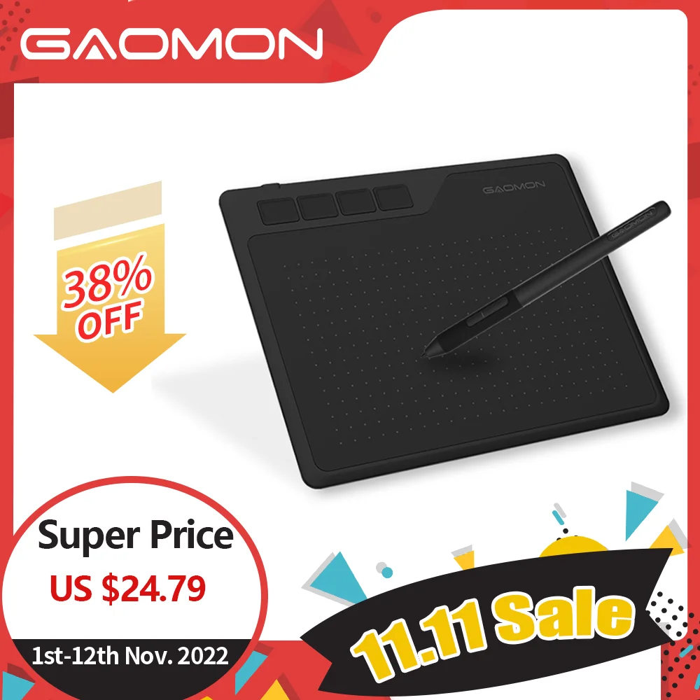 Gaomon S620 6.5 X 4 Inches Digital Tablet Anime, Graphic Tablet For ...