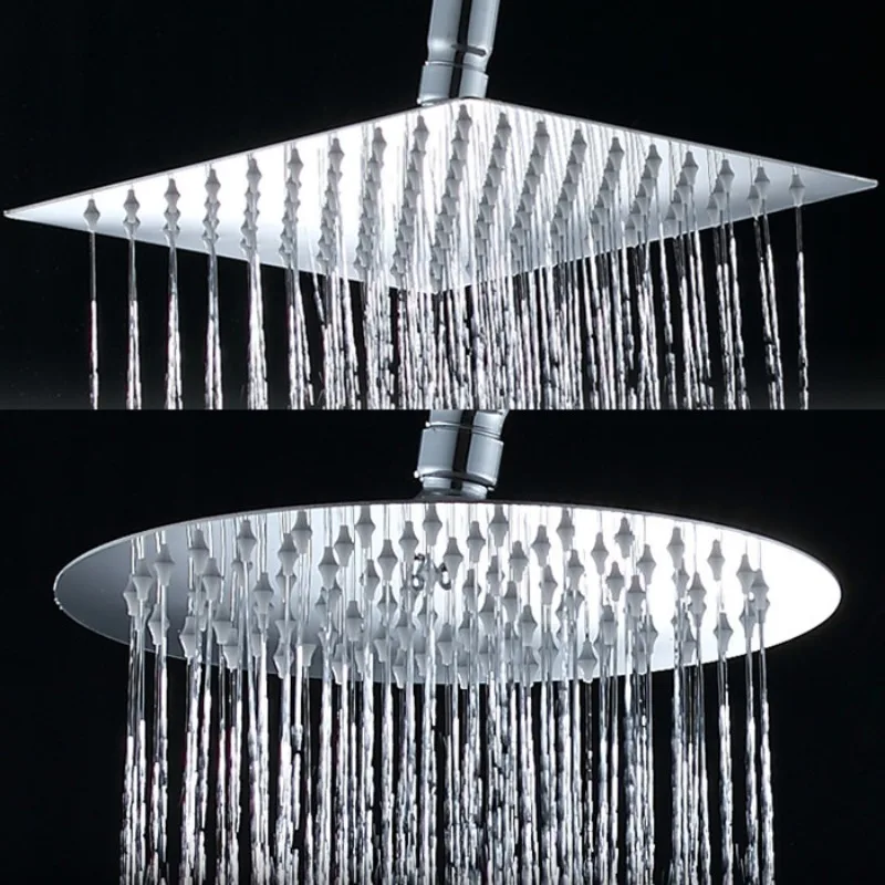 6-8-10-12-Large-Square-Shower-Head-Stainless-Steel-High-Pressure-Shower ...