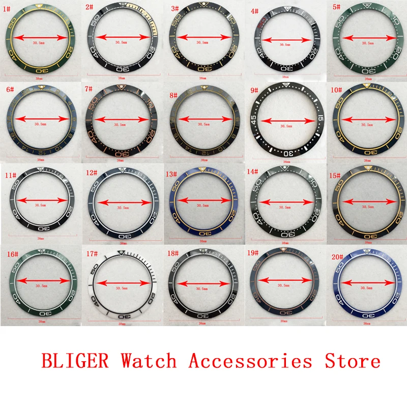 Bliger-38mm-Bezel-Multi-style-Brand-New-Multi-color-Ceramic-Titanium ...