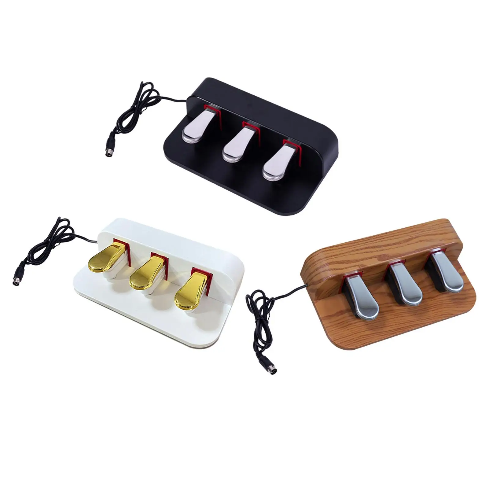 Sustain-Pedal-Professional-with-1-3M-Cable-Triple-Pedal-Piano-Foot ...