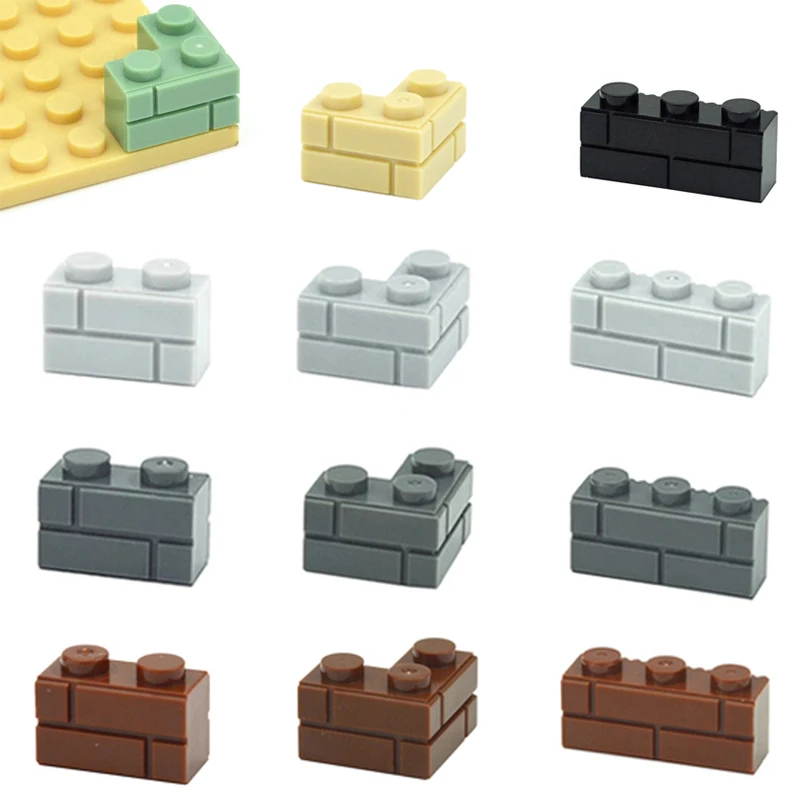 DIY Accessories wall Doors Windows Thick Bricks 1x2 1x3 1x4 Dots ...