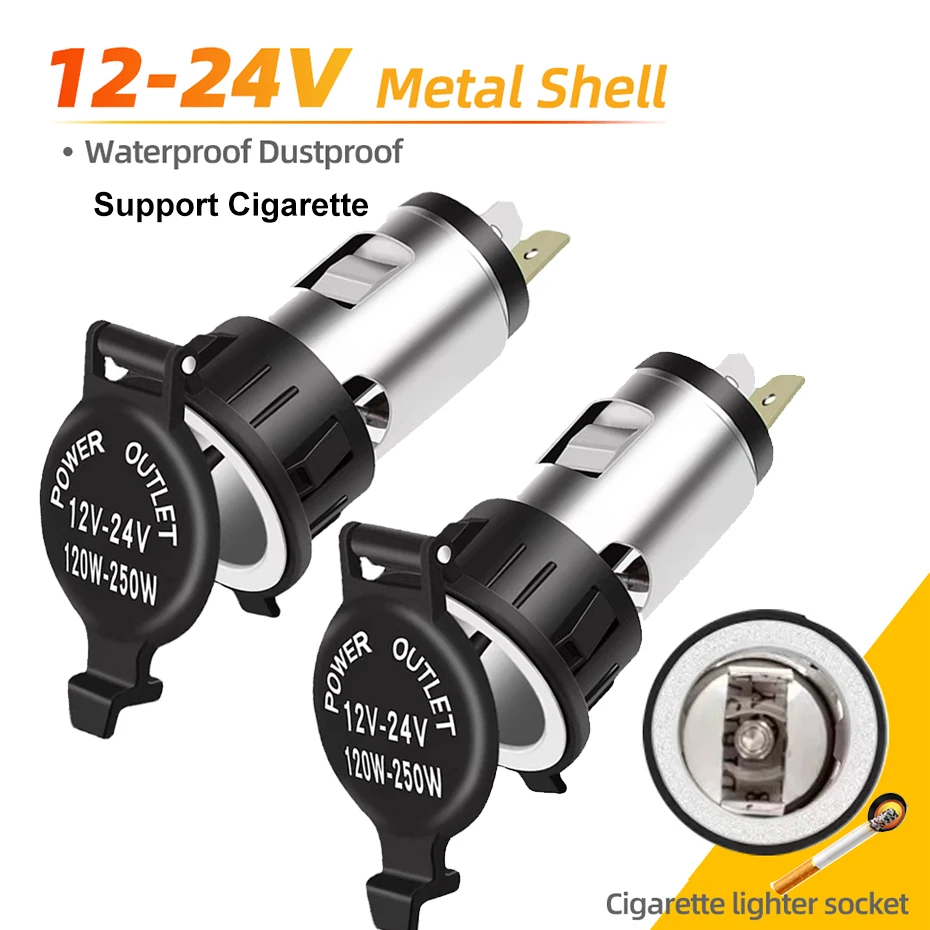 12V-24V-120W-250W-Car-10A-Cigarette-Lighter-Female-Socket-Power-Plug ...
