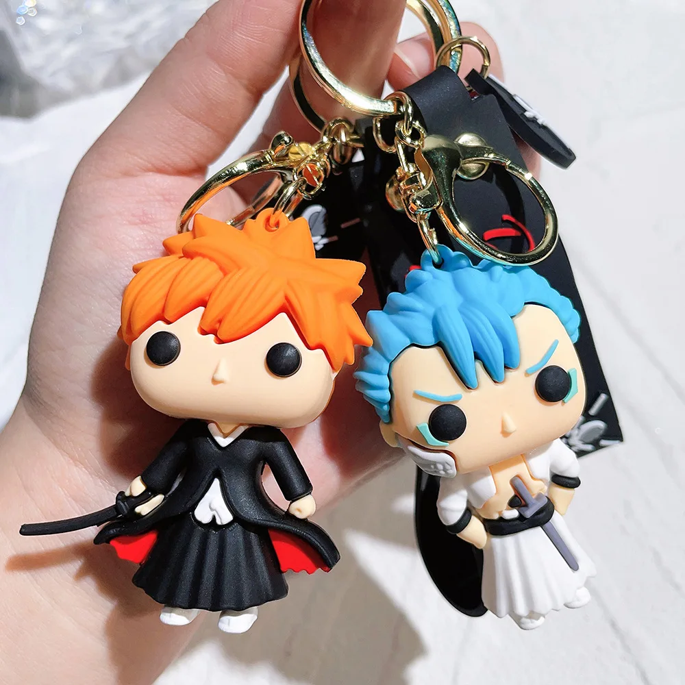 Anime-Keychain-Cartoon-Figure-Kurosaki-ichigo-Doll-Pendant-Key-Chain ...