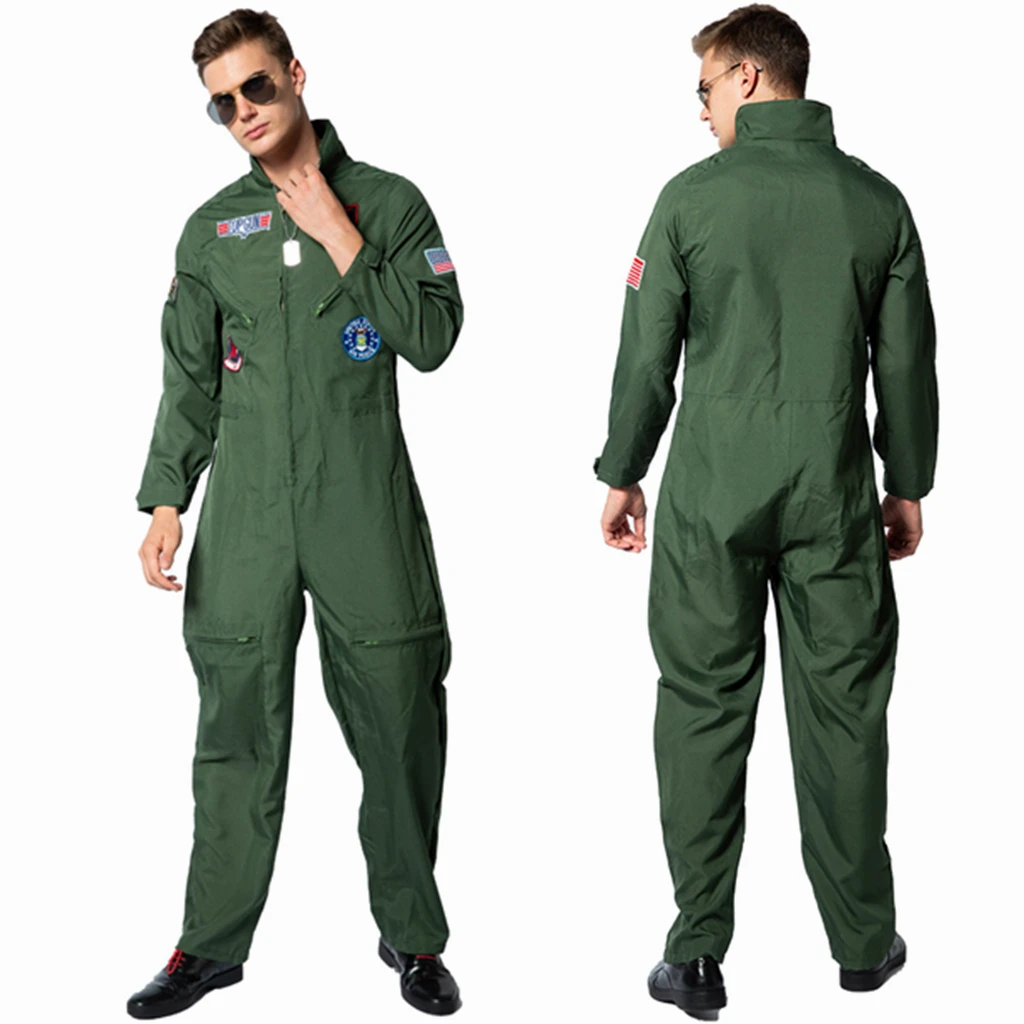 Moive Top Gun: Maverick Jumpsuit Suit Cosplay Costumes Halloween Unisex ...