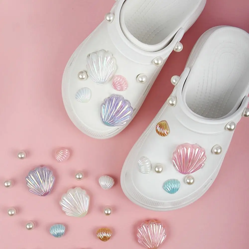 For Croc Shoes Charms Chain Shell Diamond Accessories Set DIY Shoes ...