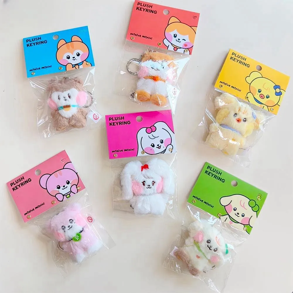 Kpop-Idol-DIVE-Minini-Plush-Keyring-Yujin-Gaeul-Wonyoung-LIZ-Rei-Leeseo ...