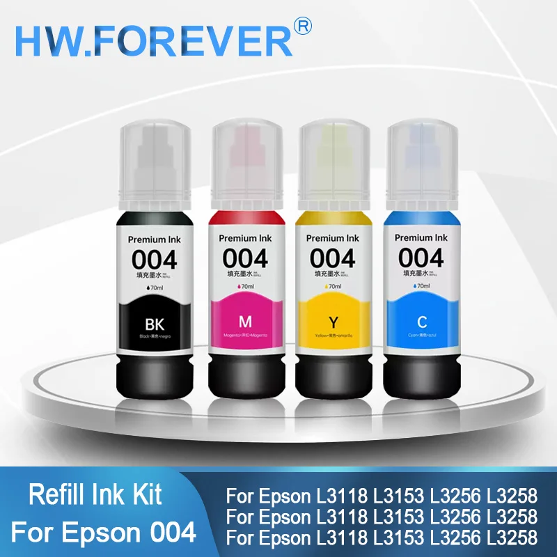 Para Epson Original 004 recarga de tinta para Epson L3118 L3153 L3256 ...