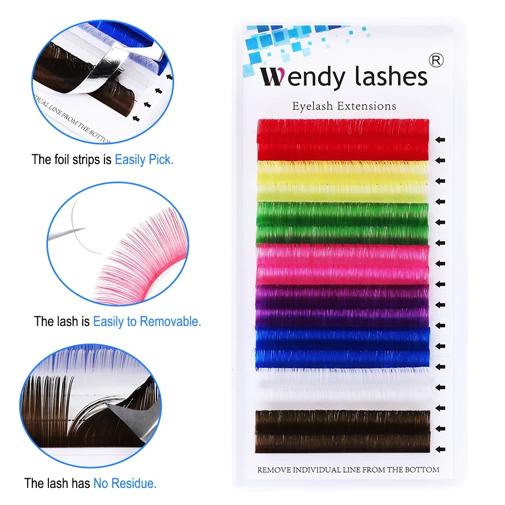 Wendy-Lashes-8-Colors-Colored-Eyelash-Extension-Makeup-16-Row ...