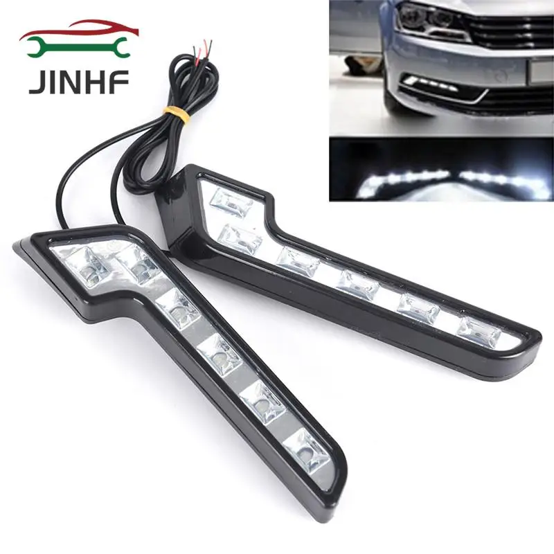 2PCS-Universal-6LED-Car-Driving-Lamp-L-shape-Fog-12V-DRL-Daytime ...