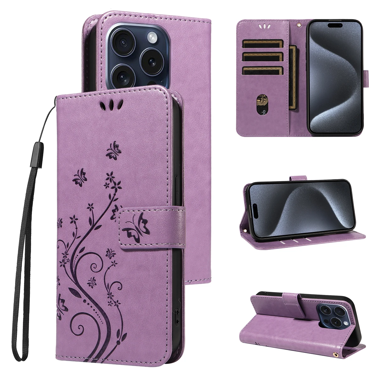 High-quality-embossed-Wallet-case-for-iphone-14-13Mini-Pro-pro-Max ...
