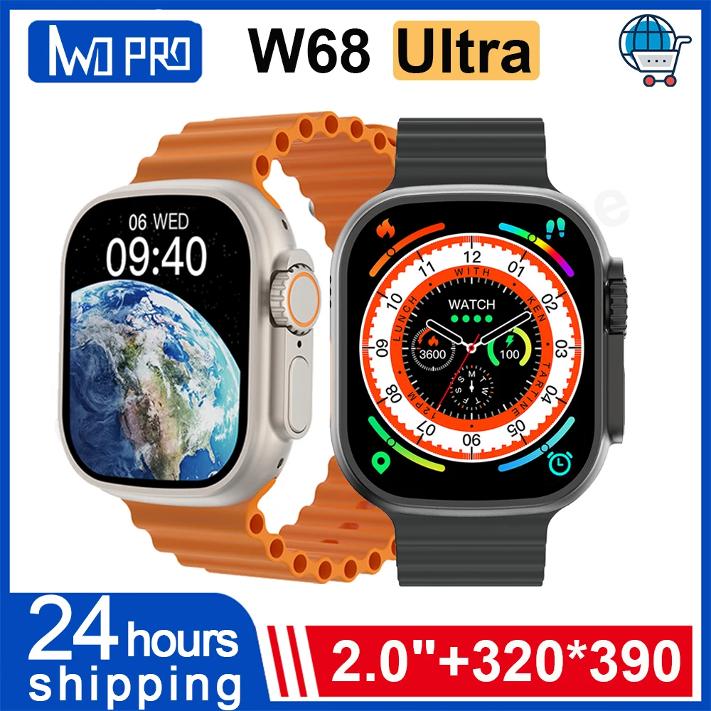 Blood Pressure Wirelesscharger | Smart Watch Man W68 | W68 Pro Smart ...