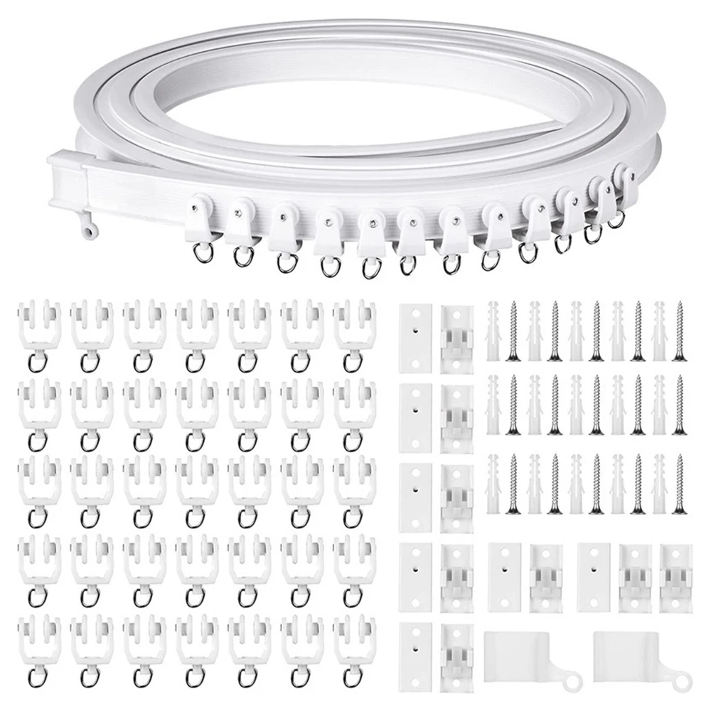 Flexible roof curtain rails, room partition curtains, 5-meter curved ...