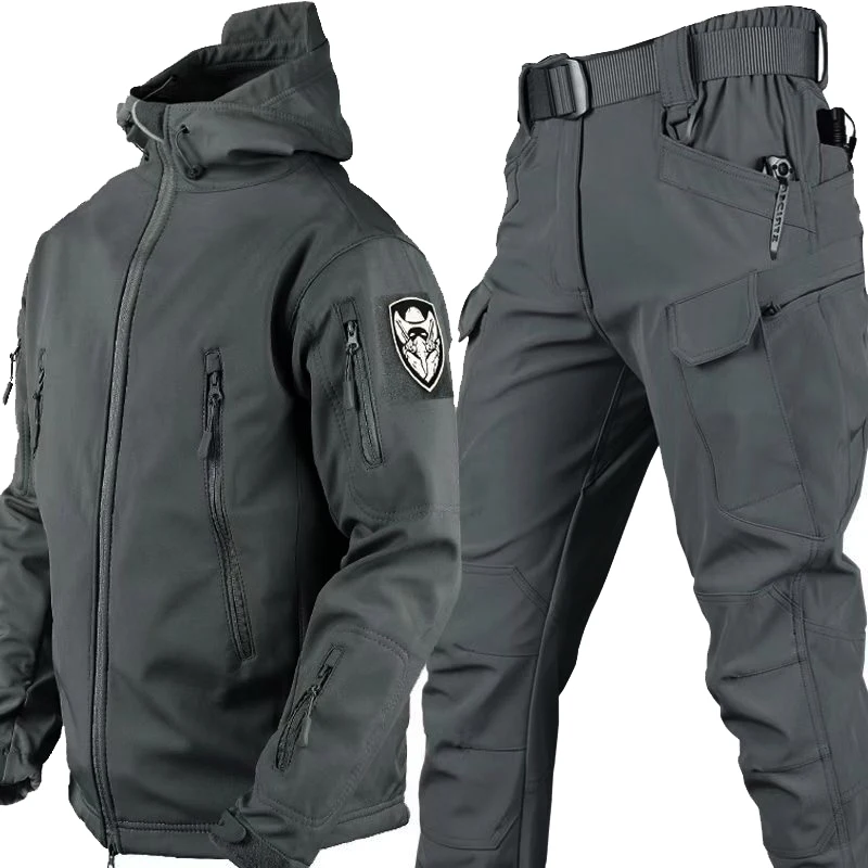 Tactical Men Jacket Suit Military Outdoor Fishing Waterproof Warm ...
