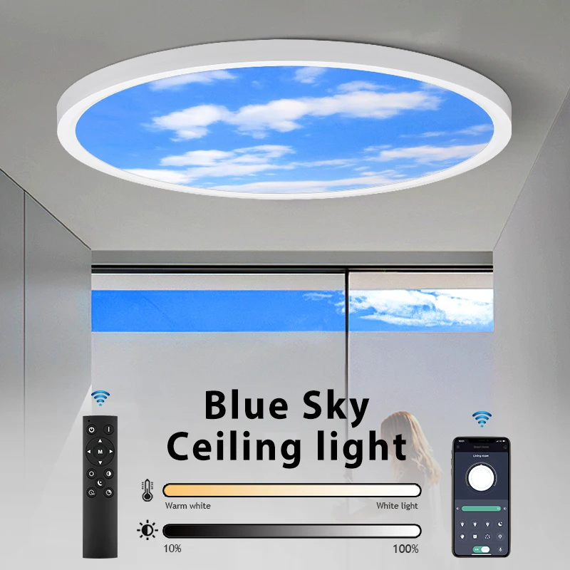 Blue-Sky-Round-Ceiling-Lights-For-Bedroom-Sky-Lights-Living-Room ...