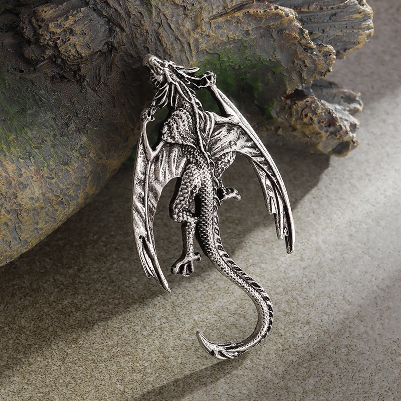 Retro-Fashion-Medieval-Dragon-Slayer-Story-Men-s-Domineering-Brooch ...